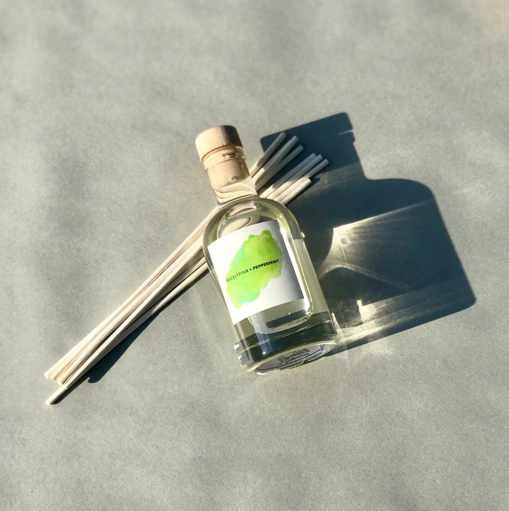 Natural Vegan Essential Oil Reed Diffuser May Chang & Rosemary ...